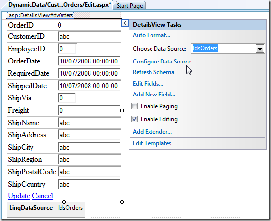 C Bits Part 2 A Completely Custom Page Again In The Dynamicdata